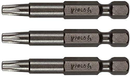 8 Point Star Bit. VEGA Double Square #2 Professional Grade 2 Square Drive Torx 2” Bit Set. 150DS02A-3 (Pack of 3)