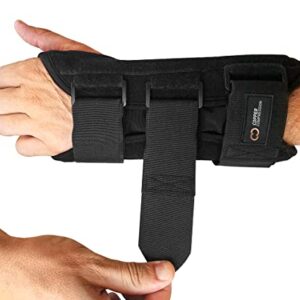 Copper Compression Night Time Wrist Orthopedic Brace - Copper Infused Carpal Tunnel Wrist Support Sleeve. Breathable, Comfortable Sleep Splint for Arthritis, Tendonitis, RSI, Sprains (Left Hand)