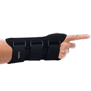 Copper Compression Night Time Wrist Orthopedic Brace - Copper Infused Carpal Tunnel Wrist Support Sleeve. Breathable, Comfortable Sleep Splint for Arthritis, Tendonitis, RSI, Sprains (Left Hand)