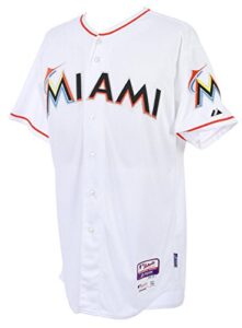 2015 giancarlo stanton miami marlins game used home jersey mears a10 coa yankees - mlb game used jerseys