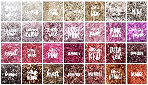 Vintage Rose Blush Shredded Tissue Paper Shred Dusky Ash Antique Vintage Pink Hamper Gift Box Basket Filler Fill (100g)