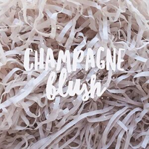 champagne blush shredded tissue paper shred neutral hamper gift box basket filler eco-friendly biodegradable compostable acid-free colourfast 200g