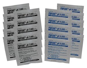 pinpoint® high-precision ph calibration fluids kit (ph buffer solution), 20 piece set - 7.000, 10.000