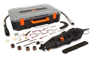 wen 23103 1-amp variable speed rotary tool with 100+ accessories, carrying case and flex shaft