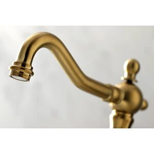 Kingston Brass KS1977AL 8 in. Widespread Bathroom Faucet, Brushed Brass, 7-9/16 Inch in Spout Reach