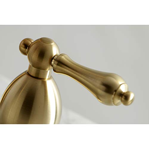 Kingston Brass KS1977AL 8 in. Widespread Bathroom Faucet, Brushed Brass, 7-9/16 Inch in Spout Reach