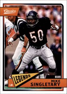 2018 panini classics #112 mike singletary bears legend football card