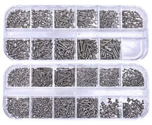 mini skater 23 size nickel plating tiny eyeglass screws sunglass spectacles watch repair replace micro parts assortment kit,1650pcs