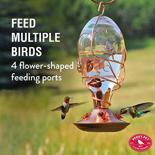 Perky-Pet 8110H-1 32 oz Looking Glass Hummingbird Feeder, Copper