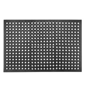 rovsun rubber floor mat with holes, 24''x 36'' anti-fatigue/non-slip drainage mat, for industrial kitchen restaurant bar bathroom, indoor/outdoor cushion