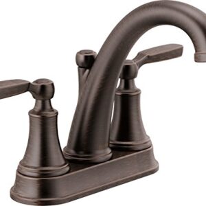 Delta Faucet Woodhurst 2-Handle Centerset Bathroom with Metal Drain Assembly, Venetian Bronze (2532LF-RBMPU)