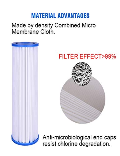 CFS – 2 Pack Heavy Duty Water Filter Cartridges Compatible with R50-BBSA Models – Remove Bad Taste & Odor – Whole House Replacement Filter Cartridge – 50 Micron – White