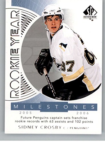 2017-18 SP Authentic Rookie Year Milestones #RYM-SC Sidney Crosby Pittsburgh Penguins NHL Hockey Card