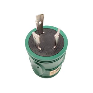 Parkworld 691586 RV 30 AMP Generator Adapter 3-Prong L5-30 Plug Male to TT-30 Receptacle Female (L5-30P to TT-30R, Deep Green)