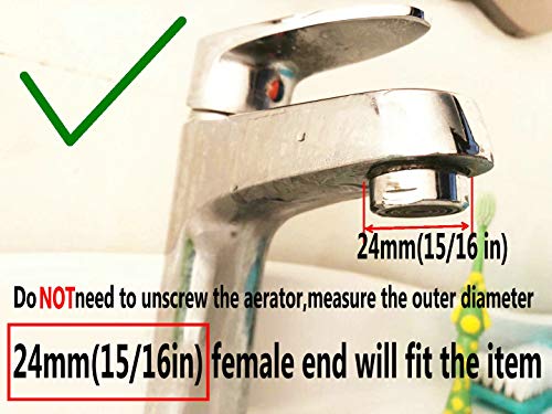 MissMin sink faucet diverter valve/adapter to bidet shower hose with aerator for bathroom/kitchen faucet