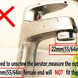 MissMin sink faucet diverter valve/adapter to bidet shower hose with aerator for bathroom/kitchen faucet