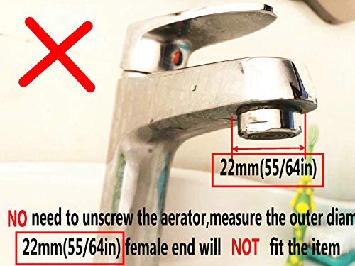 MissMin sink faucet diverter valve/adapter to bidet shower hose with aerator for bathroom/kitchen faucet