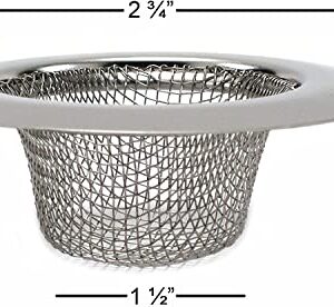 4pcs Bathroom Bathtub Sink Mesh Strainer Stainless Steel (Pack of 4)