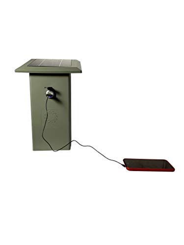 SuperCharge7™ Solar Powered USB Charging Station in Weathered Bronze, Cell Phone Charger, Outdoor, Weatherproof