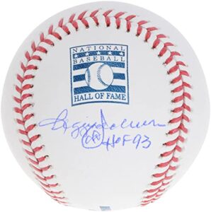 reggie jackson new york yankees autographed hall of fame logo baseball with "hof 93" inscription - autographed baseballs