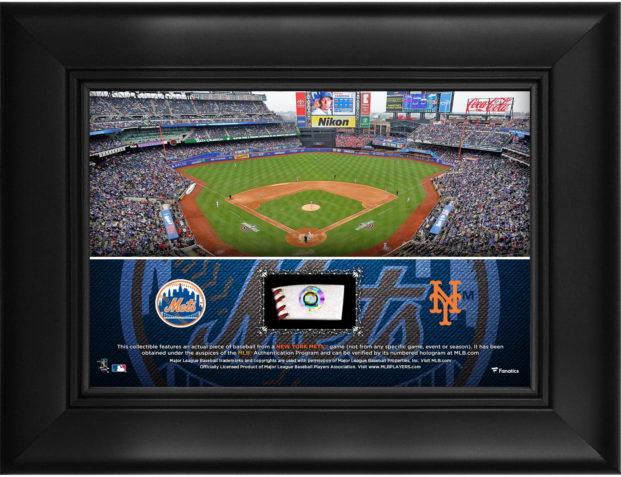 New York Mets Framed 5" x 7" Stadium Collage with a Piece of Game-Used Baseball - MLB Team Plaques and Collages