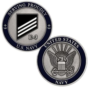 u.s. navy rank e-3 white seaman challenge coin