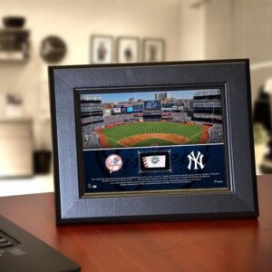 New York Yankees Framed 5" x 7" Stadium Collage with a Piece of Game-Used Baseball - MLB Team Plaques and Collages