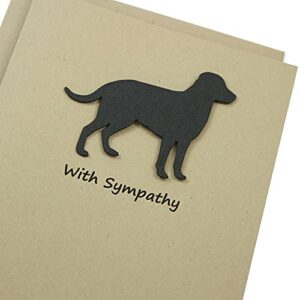 Black Labrador Retriever Sympathy Card | Condolences Greeting Card | Black Lab Handmade