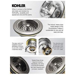 Kohler K-R8799-C-VS Duostrainer 4-1/2 in. Sink Strainer in Vibrant Stainless