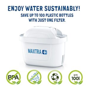 BRITA MAXTRA+ replacement water filter cartridges, compatible with all BRITA jugs -reduce chlorine, limescale and impurities for great taste - single