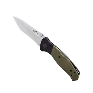 Bear OPS Bear Swipe IV, 3-1/4-inch Blade, 14C28N Sandvik Stainless Steel, OD Green G10 Handle, Assisted Opening with Reversible Pocket Clip (A-400-B4-P)