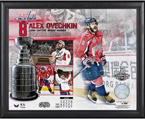 alex ovechkin washington capitals framed 16" x 20" 2018 stanley cup champions mvp collage with game-used net from the 2018 stanley cup final - limited edition of 250 - nhl player plaques and collages