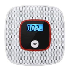 Carbon Monoxide Alarm Detector - with Digital LCD Display and Voice Warning Battery powered