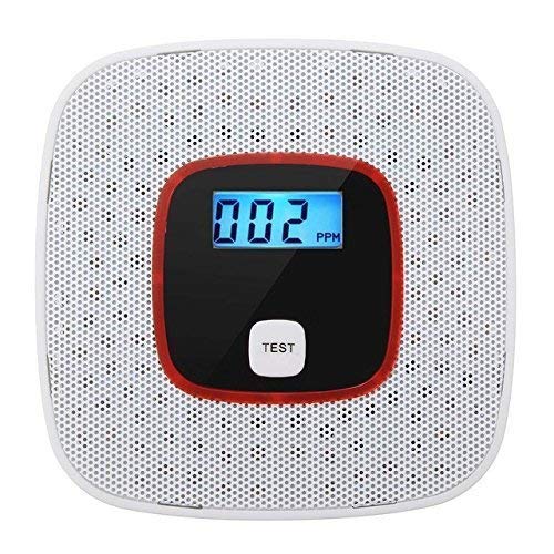 Carbon Monoxide Alarm Detector - with Digital LCD Display and Voice Warning Battery powered