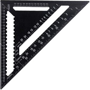 12inch Rafter Square Carpenter Square Aluminum Square Layout Tool with Black Oxide Finish