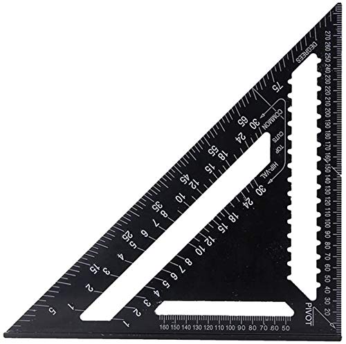 12inch Rafter Square Carpenter Square Aluminum Square Layout Tool with Black Oxide Finish