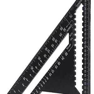 12inch Rafter Square Carpenter Square Aluminum Square Layout Tool with Black Oxide Finish