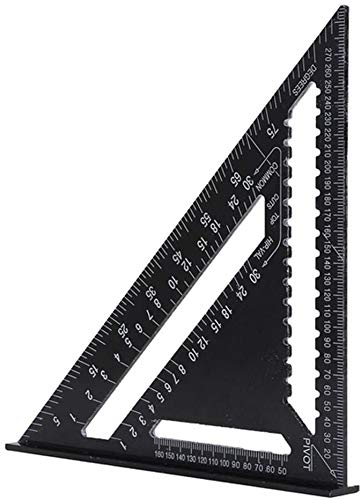 12inch Rafter Square Carpenter Square Aluminum Square Layout Tool with Black Oxide Finish