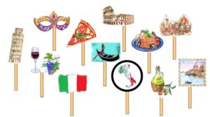 12 italy italian theme party cupcake toppers picks