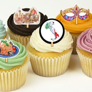 12 Italy Italian Theme Party Cupcake Toppers Picks