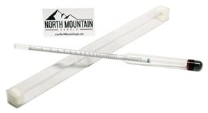 north mountain supply - nmspt-h glass hydrometer - alcoholmeter 0-200 proof & 0-100 tralle