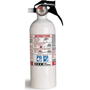 kidde 466635mtlk mariner 5 fire extinguisher, 2#, 5-b:c, with metal valve nylon vb, white