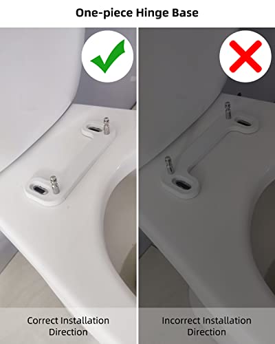 Hibbent Premium One Click Elongated Toilet Seat with Cover(Oval)- Easy Installation and Quick-Release for Easy Cleaning - Stable Hinge Design to prevent shifting - Soft Closed - White Color(Elongated)