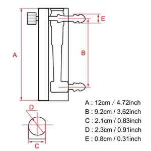 Hilitand Gas Flowmeter, LZQ-5 Flowmeter 2.5-25LPM Flow Meter with Control Valve for Oxygen Air Gas