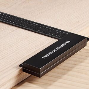 Woodraphic Precision Square 8-inch Guaranteed T Measurements Ruler for Measuring and Marking Woodworking Carpenters - Aluminum Steel Framing Professional Carpentry Use