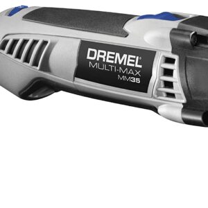 Dremel Multi-Max 3.5 Amp Oscillating Tool Kit with Tool-LESS Accessory Change- Multitool with 12 Accessories- Compact Head & Angled Body- Drywall, Nails, Remove Grout & Sanding- MM35-01