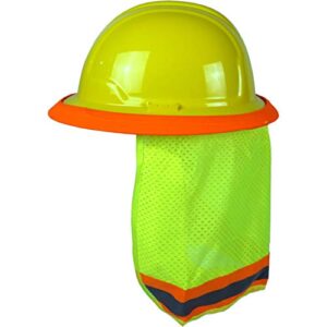 best ever pro-made x1 hard hat sun shade. premium neck shield with secure-fit fasteners & built in sweat towel. fits full & standard brim safety helmets. for construction use. hard hat not included