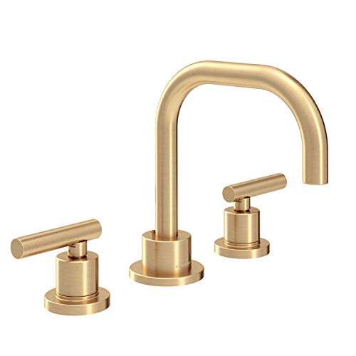 Symmons SLW-3512-BBZ-1.0 Dia Widespread 2-Handle Bathroom Faucet with Drain Assembly in Brushed Bronze (1.0 GPM)