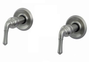 trim kit for 2-handle shower valve, fit delta washerless shower, brushed nickel finish -by plumb usa 38824