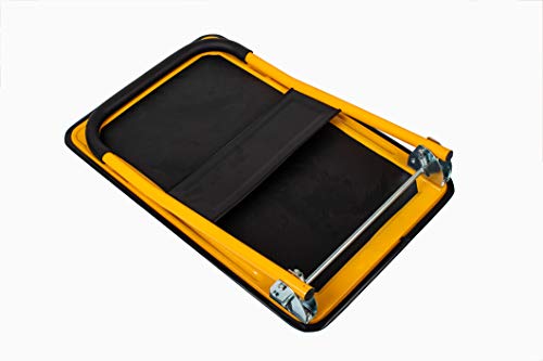 MaxWorks 80876- Foldable Platform Truck Push Dolly 330 lb. Weight Capacity Black and Yellow 28.75" x 18.75" x 33"